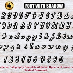 Shadow Font Svg Png Shadow Letters Font Shadow Cursive Font Shadow Font Svg Files for Cricut ...
