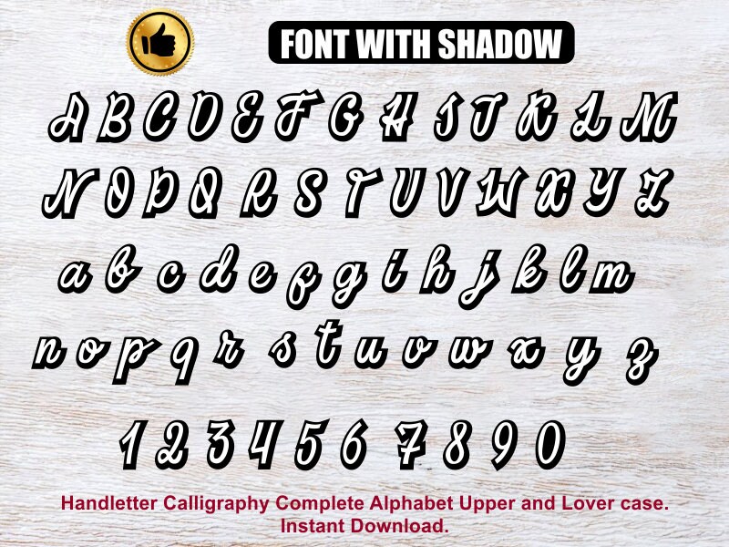 Shadow Font Svg Png Shadow Letters Font Shadow Cursive Font - Etsy Australia