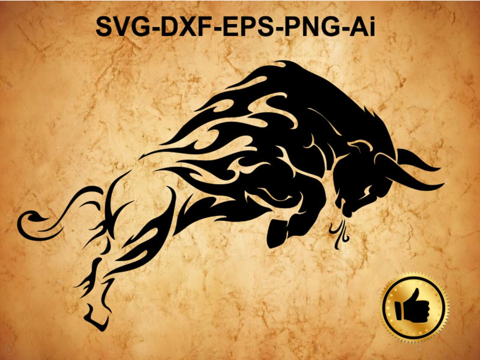 Bull SVG Bull Clipart Bull Cut Files for Silhouette Files - Etsy
