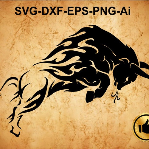 Bull SVG Bull Cut Files Bull Cricut SVG Silhouette Instant - Etsy