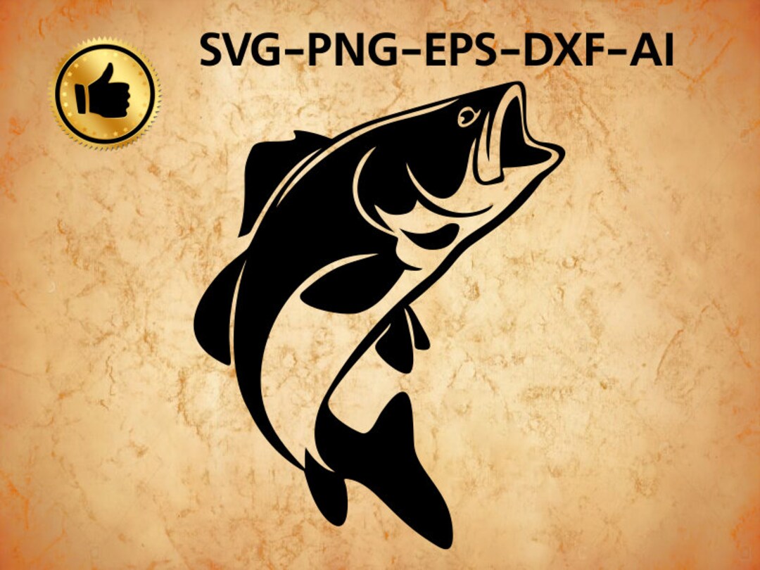 Bass Fish SVG Fish SVG Fishing SVG Bass Fish Cut Files for Cricut ...
