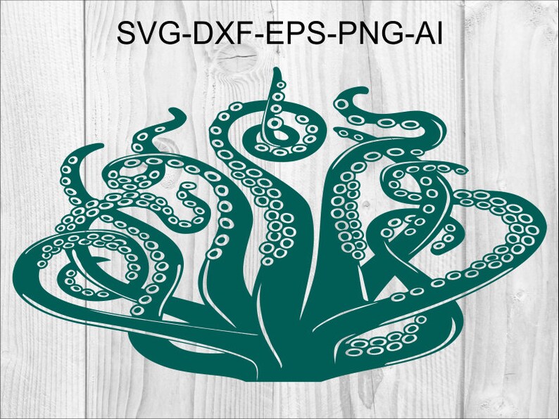 Octopus SVG 6 Octopus Tentacles SVG Vector Octopus - Etsy