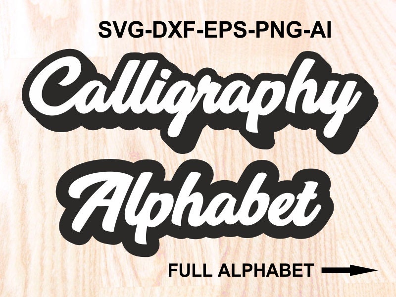 Alphabet SVG 1 Fonts Cutfile Calligraphy Font Svg - Etsy Canada
