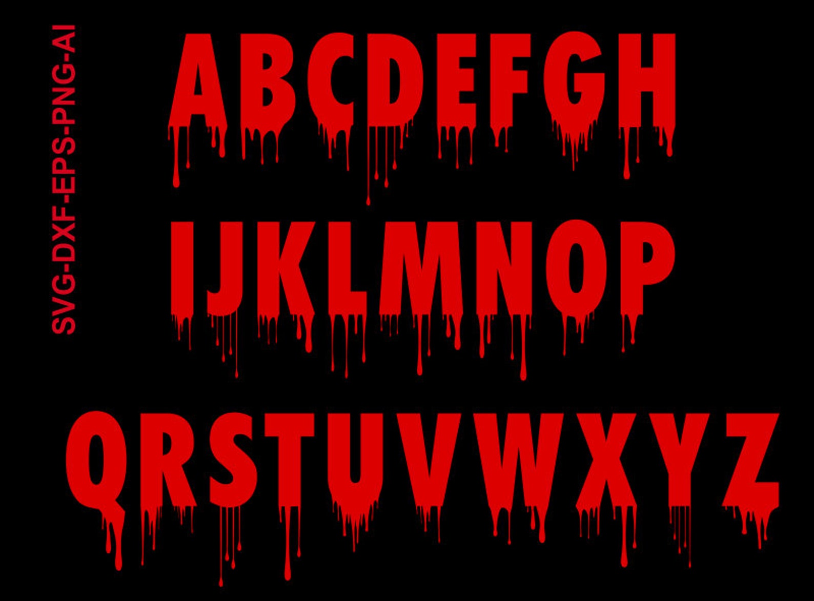 Blood Font SVG 1 Horror Font SVG Horror Alphabet Svg Horror - Etsy