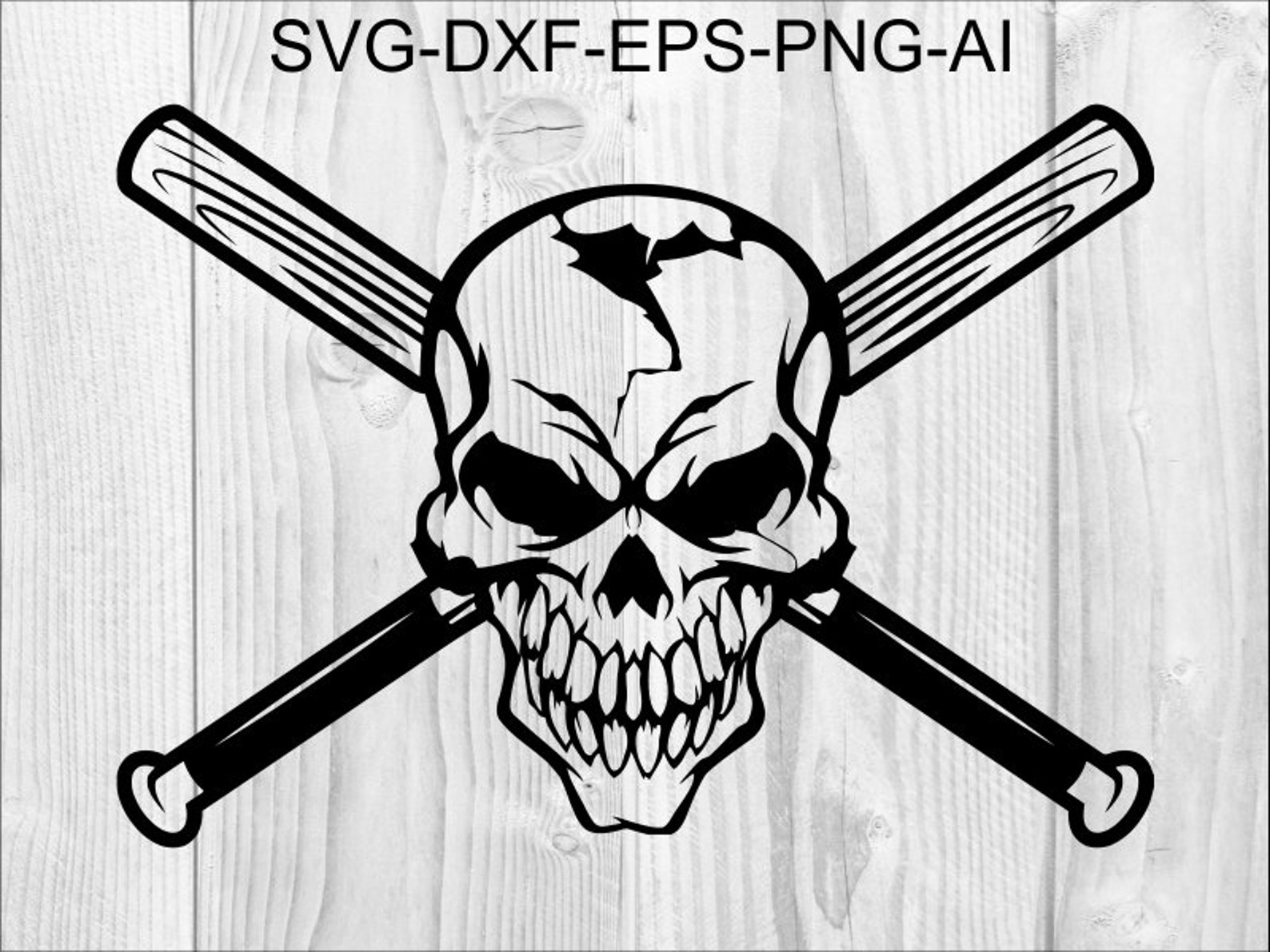 Baseball Skull With Crossed Bats Svg Softball Skull Svg Skull - Etsy