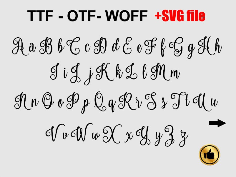 Lettering TTF Font 2 SVG Font Installable Font Otf Font - Etsy