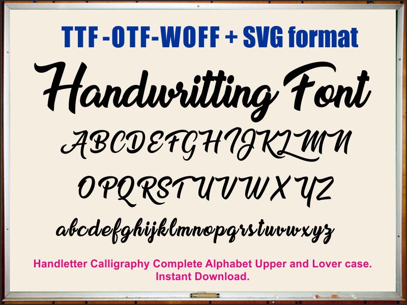 Alphabet SVG 6 Fonts Cutfile Calligraphy Font Svg Handwritten - Etsy UK