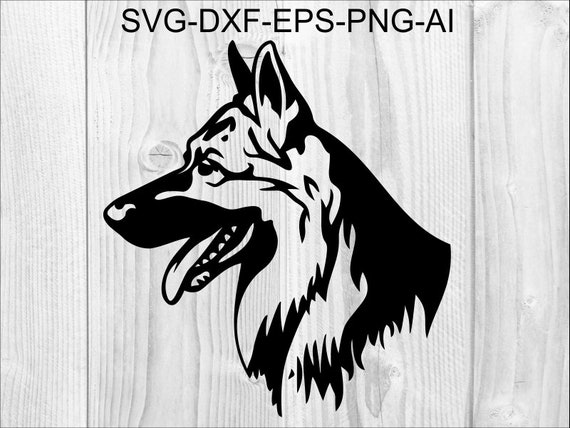 German Shepherd Svg Dog Svg File for Cricut Dog Face Peeking - Etsy