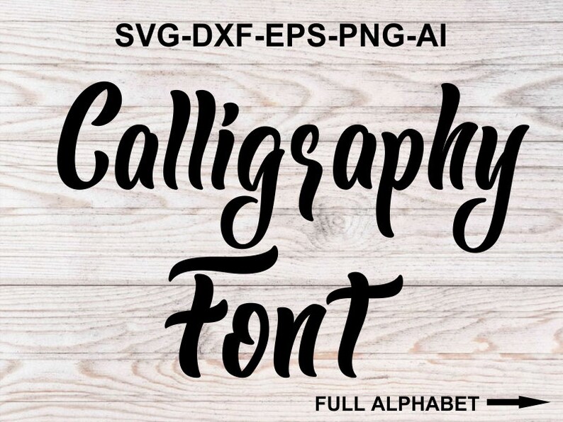 Calligraphy Alphabet SVG Fonts Cutfile Calligraphy Font Svg - Etsy