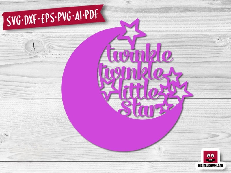 Twinkle Twinkle Little Star Svg Cake Topper Svg Dxf Eps Png - Etsy UK