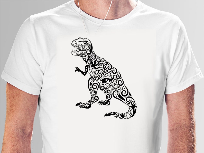 Tyrannosaur SVG Dinosaur SVG Dinosaur Zentangle SVG Dinosaur - Etsy