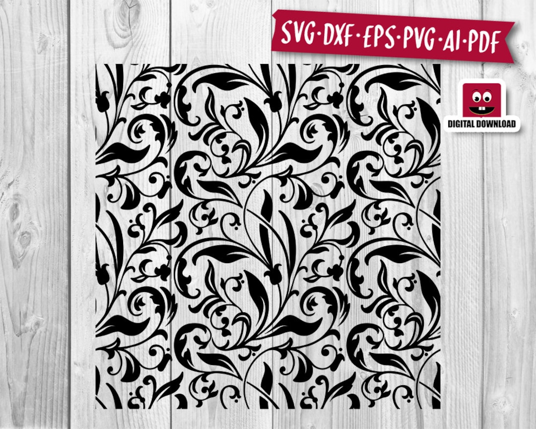 Seamless Floral Pattern #2 Western Pattern SVG Floral Digital Pattern ...