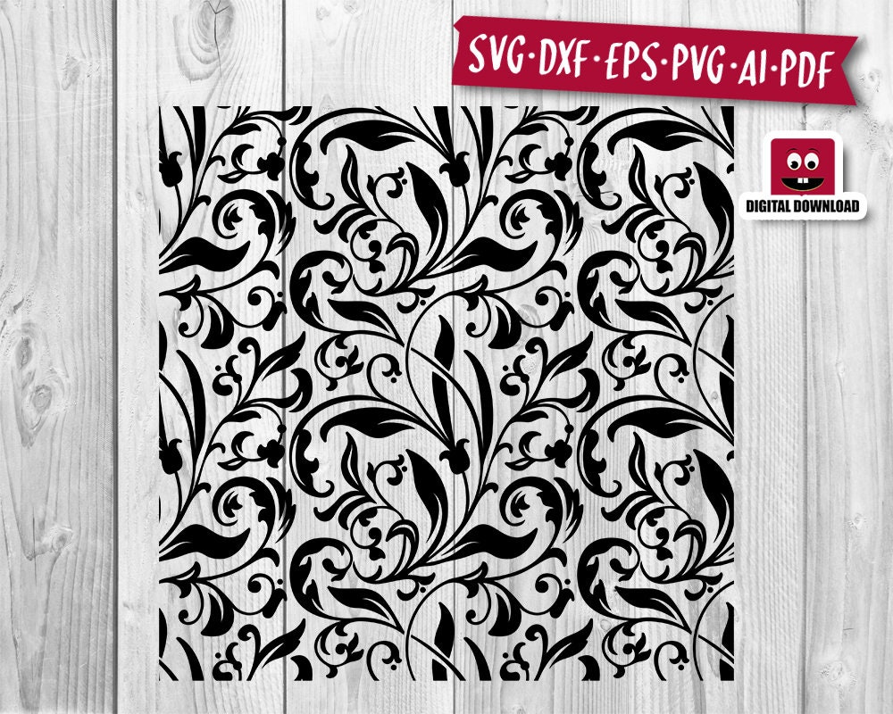 Seamless Floral Pattern 2 Western Pattern SVG Floral Digital Pattern ...