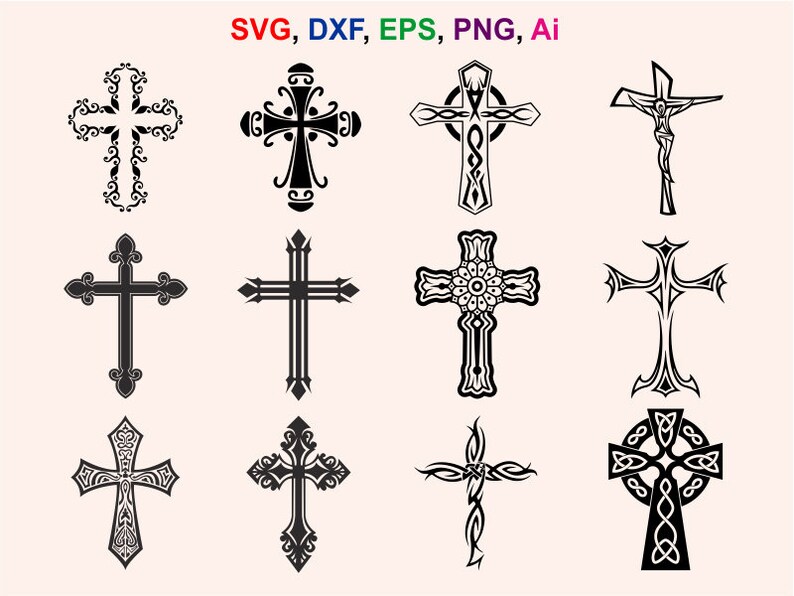 Cross Svg File Cross Circle Svg Cross Frame Svg Cross Monogram - Etsy