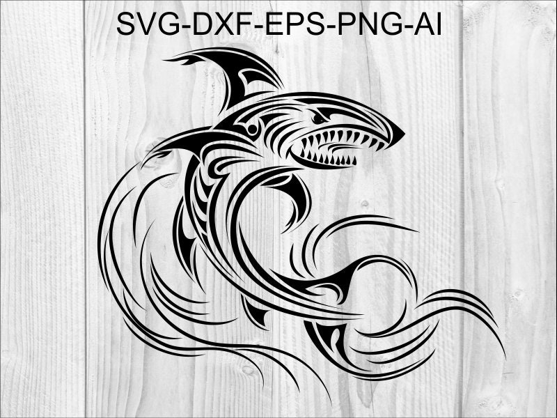 Shark SVG 1 Shark Attack Svg Dfx Eps Png Print and Cut File - Etsy Canada