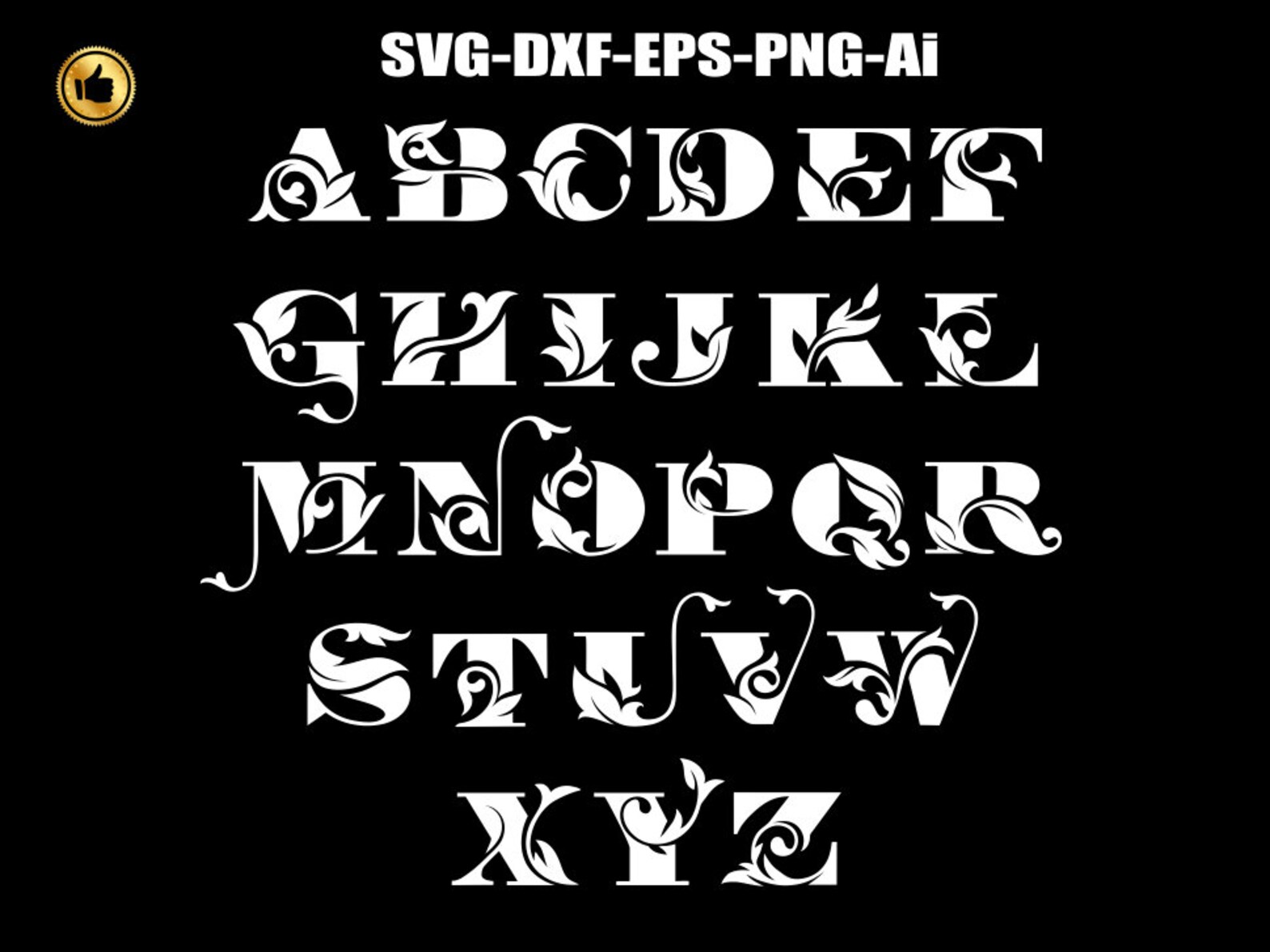 Flower Font SVG 2 Flower Alphabet Svg Floral Font Svg Floral - Etsy