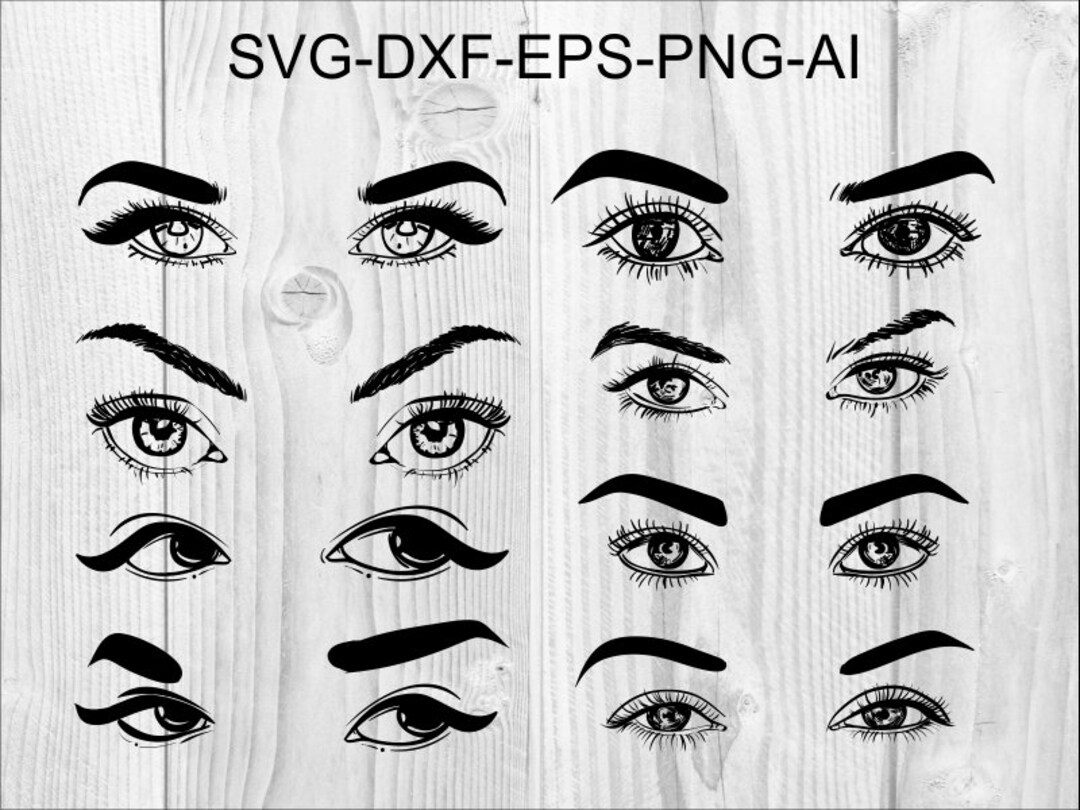 Eyelashes SVG #7 Eyelashes and Brows Svg, Makeup SVG, Eyebrow ...