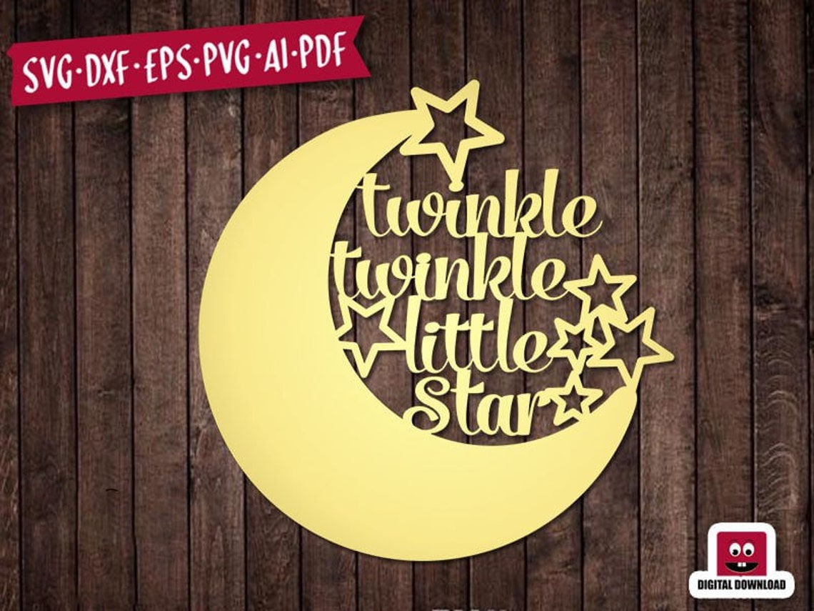 Twinkle Twinkle Little Star Svg Cake Topper Svg Dxf Eps Png - Etsy UK
