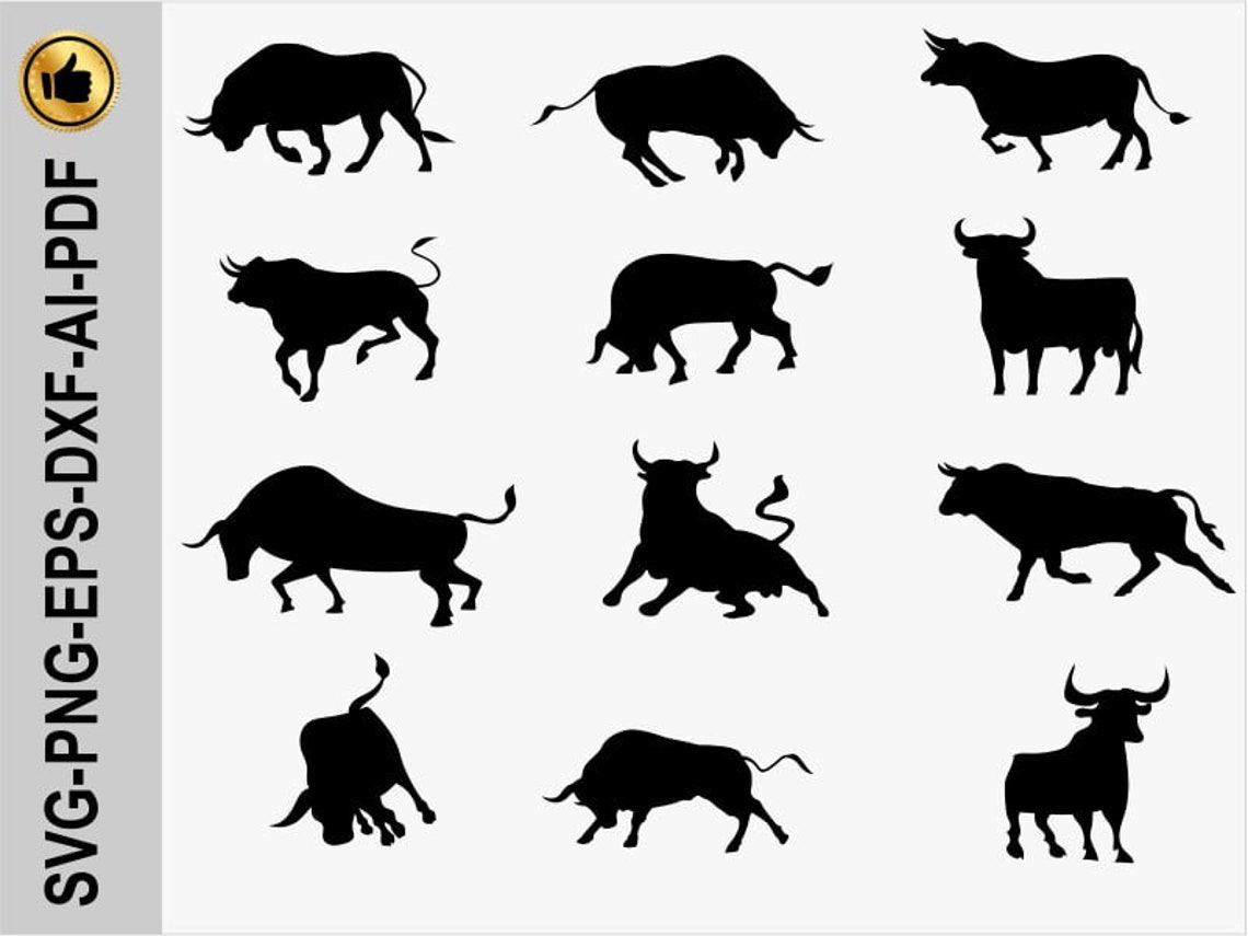 Bull Svg Bull Bundle Bulls Svg Bull Clipart Bull Cut Files Etsy