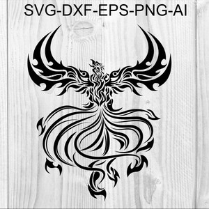 Phoenix SVG #1 Phoenix Clipart, Phoenix Cut Files for Silhouette, Files ...
