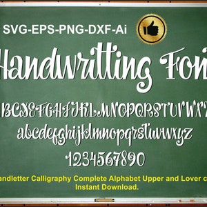 Alphabet SVG #2 Fonts Cutfile, Calligraphy Font Svg, Handwritten Script ...