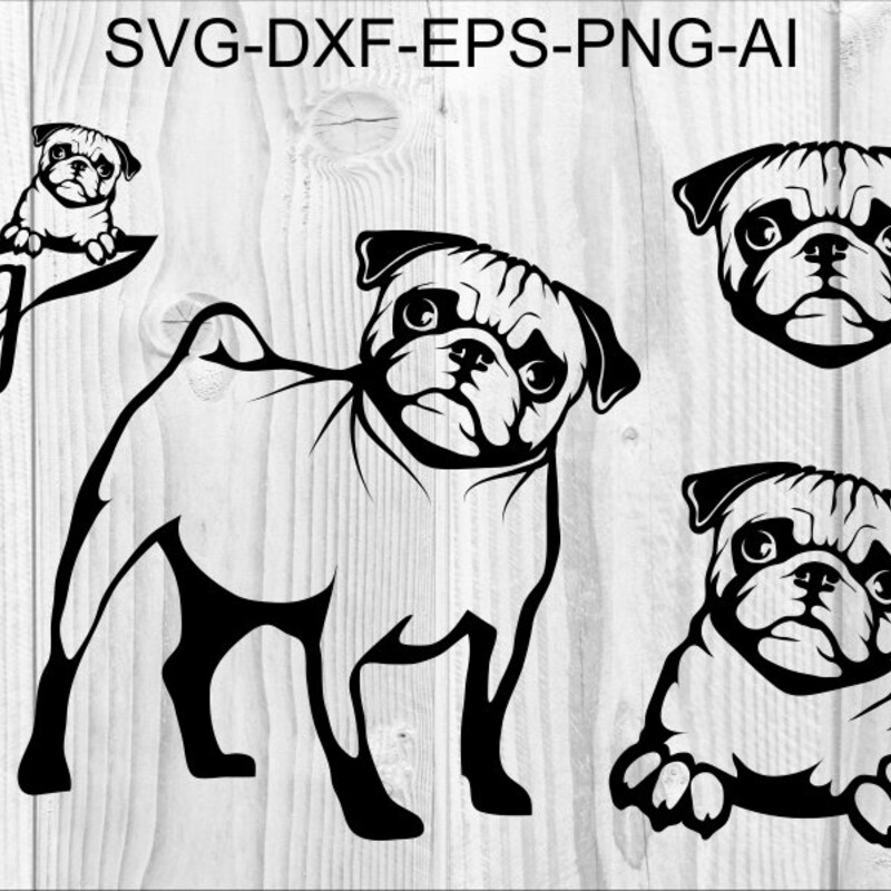 Pug Svg - Etsy