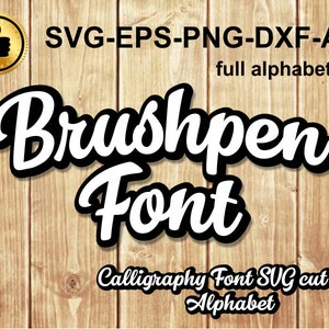 Alphabet SVG Fonts Calligraphy Font Svg Handwritten Script - Etsy Canada