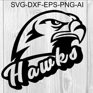 Hawks Svg Hawk Svg Mascot Hawk Png Digital Download SVG Sports Jerseys ...
