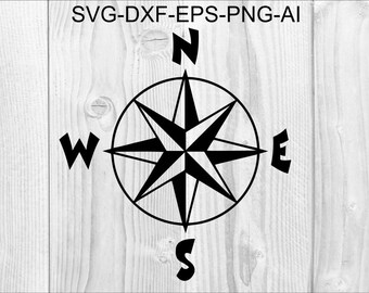 Compass SVG File, Compass DXF, Compass Png, Compass Directions Svg ...