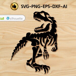 Dinosaurier SVG T-rex SVG Skelett Dino Tyrannosaur - Dinosaurier Plotterdatei Für Silhouette ...