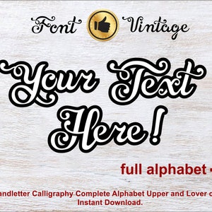 Alphabet SVG Fonts Cutfile, Calligraphy Font Svg, Handwritten Script ...