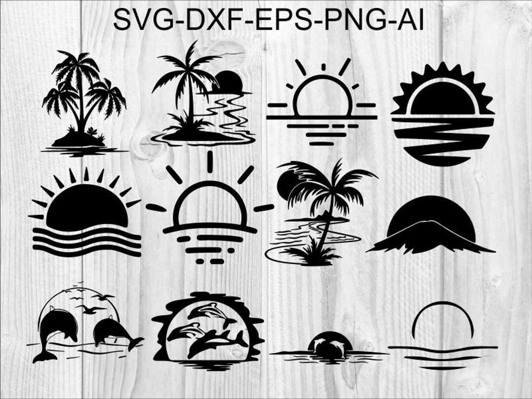 Sunset Svg Sunrise Svg Sun Svg For Cricut Sunrise Clipart Sunrise Cut