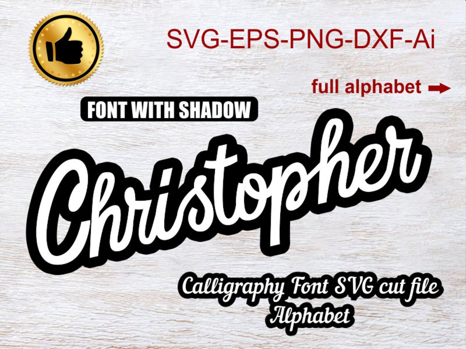Shadow Font Svg Png Shadow Letters Font Shadow Cursive Font - Etsy ...