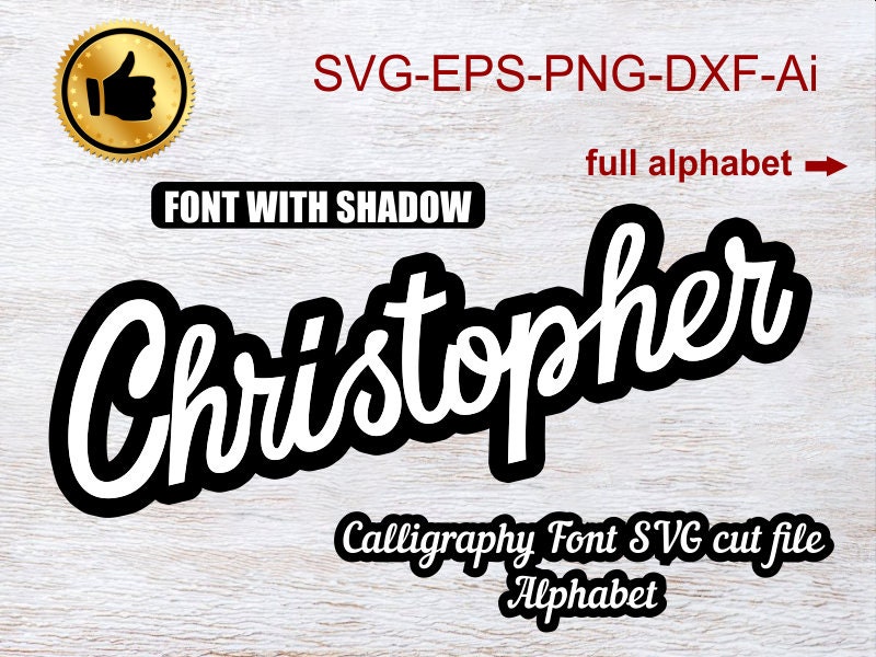 Shadow Font Svg Png Shadow Letters Font Shadow Cursive Font - Etsy Canada