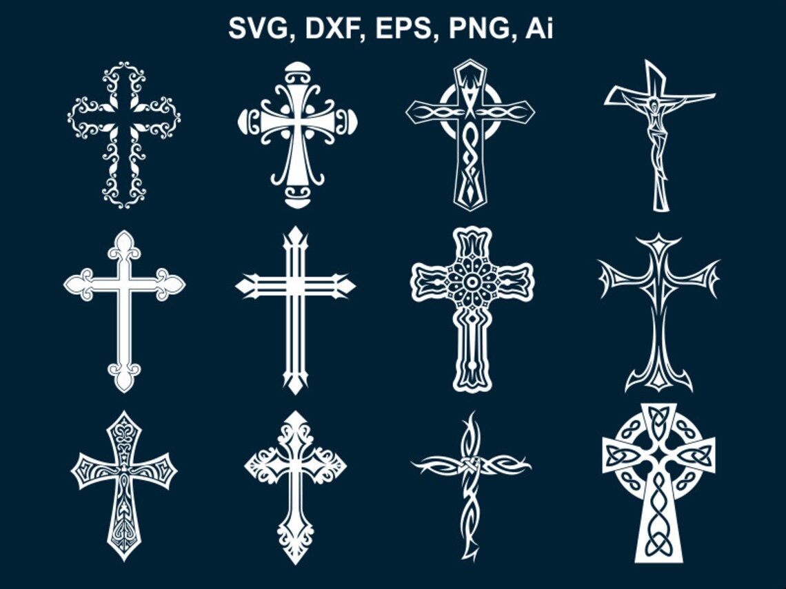 Cross Svg File Cross Circle Svg Cross Frame Svg Cross Monogram - Etsy UK