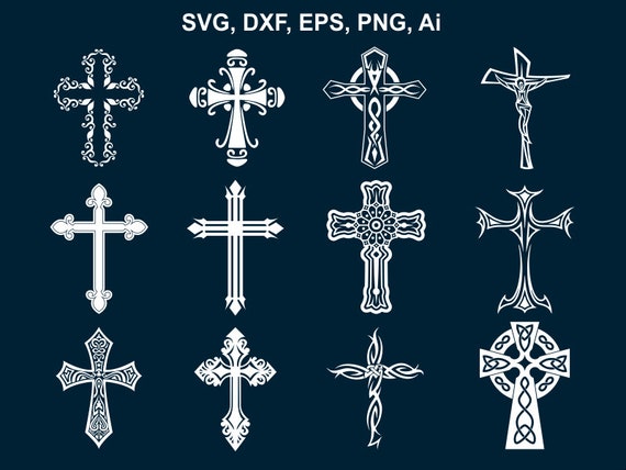 Cross Svg File Cross Circle Svg Cross Frame Svg Cross Monogram - Etsy UK