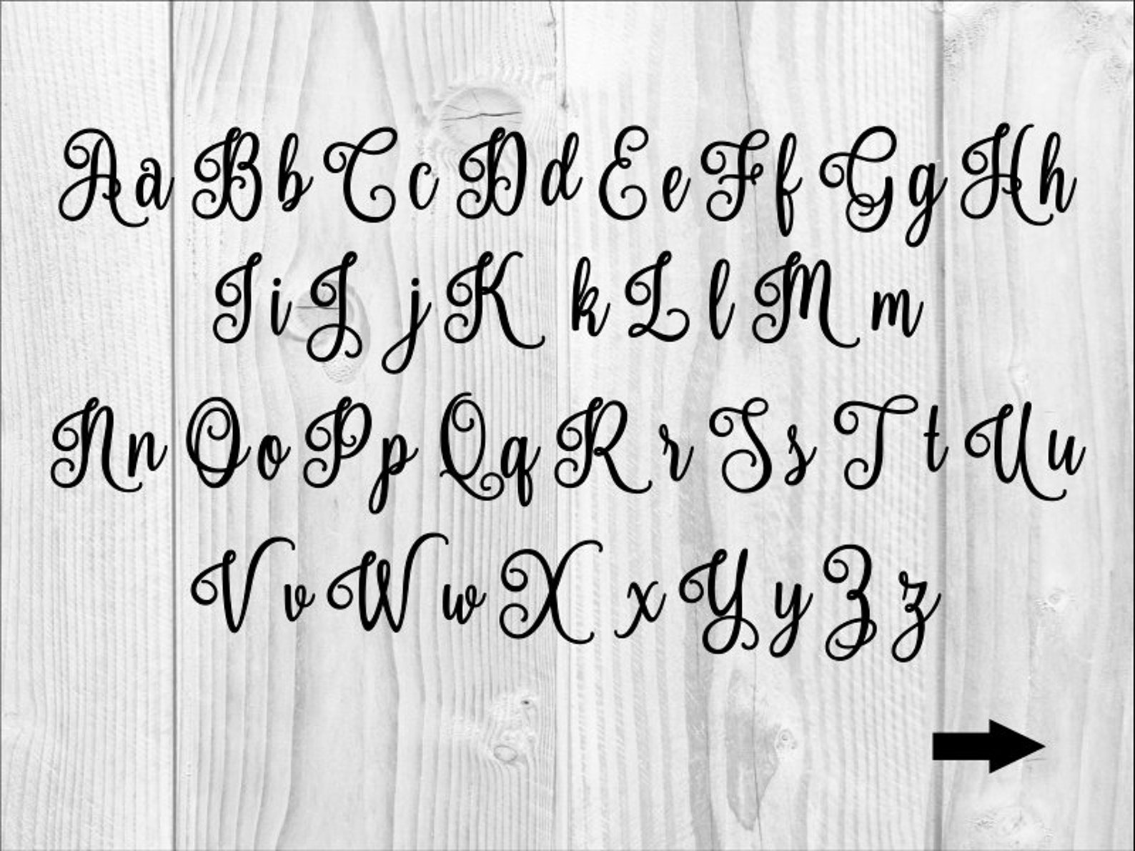Alphabet SVG 4 Fonts Cutfile Calligraphy Font Svg - Etsy