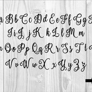 Alphabet SVG #4 Fonts Cutfile, Calligraphy Font Svg, Handwritten Script ...