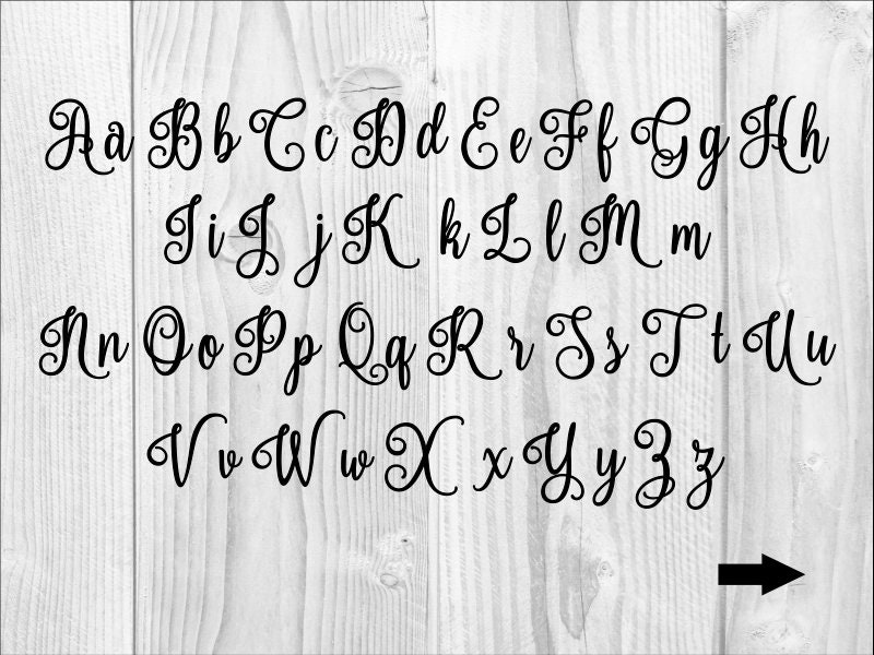 Alphabet SVG 4 Fonts Cutfile Calligraphy Font Svg - Etsy
