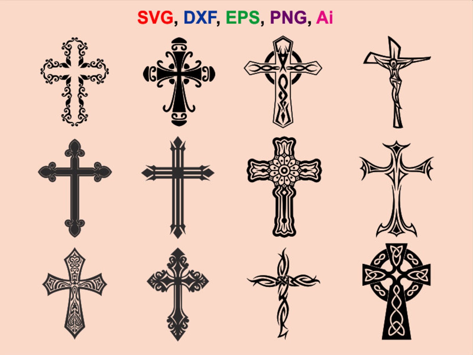 Cross Svg File Cross Circle Svg Cross Frame Svg Cross Monogram - Etsy