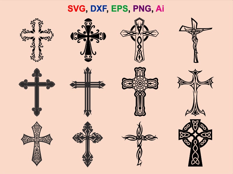 Cross Svg File Cross Circle Svg Cross Frame Svg Cross Monogram - Etsy UK