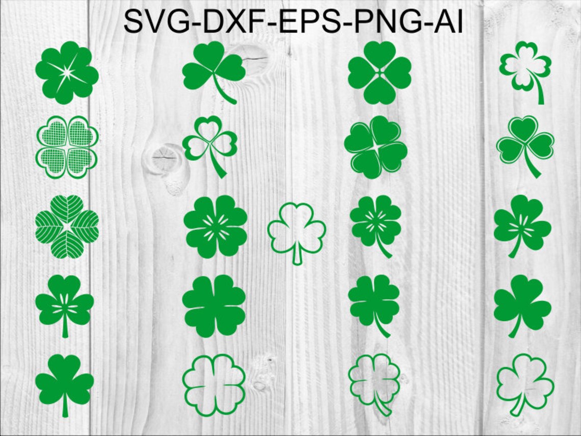 Trèfle SVG Trèfle Feuille SVG Trèfle Svg Saint Patrick Jour Svg Quatre ...