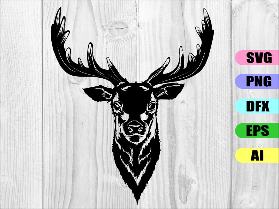 Deer SVG #3 Antlers SVG Deer SVG Deer Clipart Deer Cut Files for ...