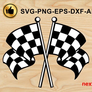 Racing Flag SVG - Race Flag SVG - Racing Flag Cut Files for Silhouette ...