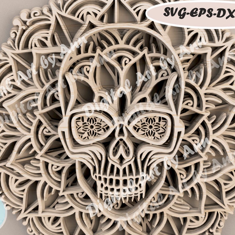 Laser Cut Template Skull - Etsy