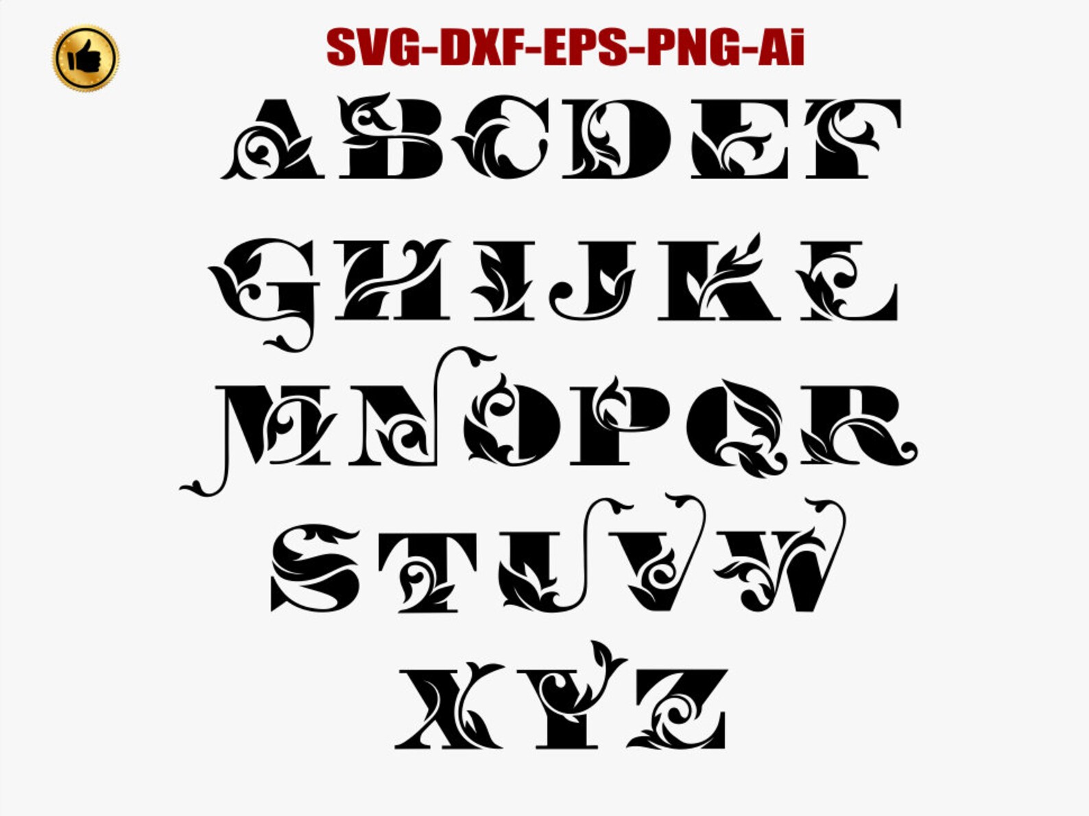 Flower Font SVG 2 Flower Alphabet Svg Floral Font Svg Floral - Etsy