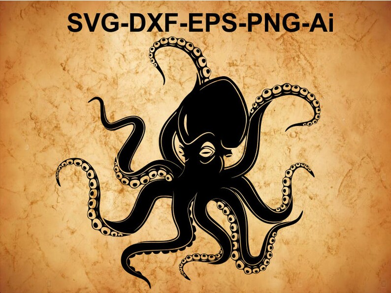 Octopus SVG 3 Octopus Tentacles SVG Vector Octopus - Etsy