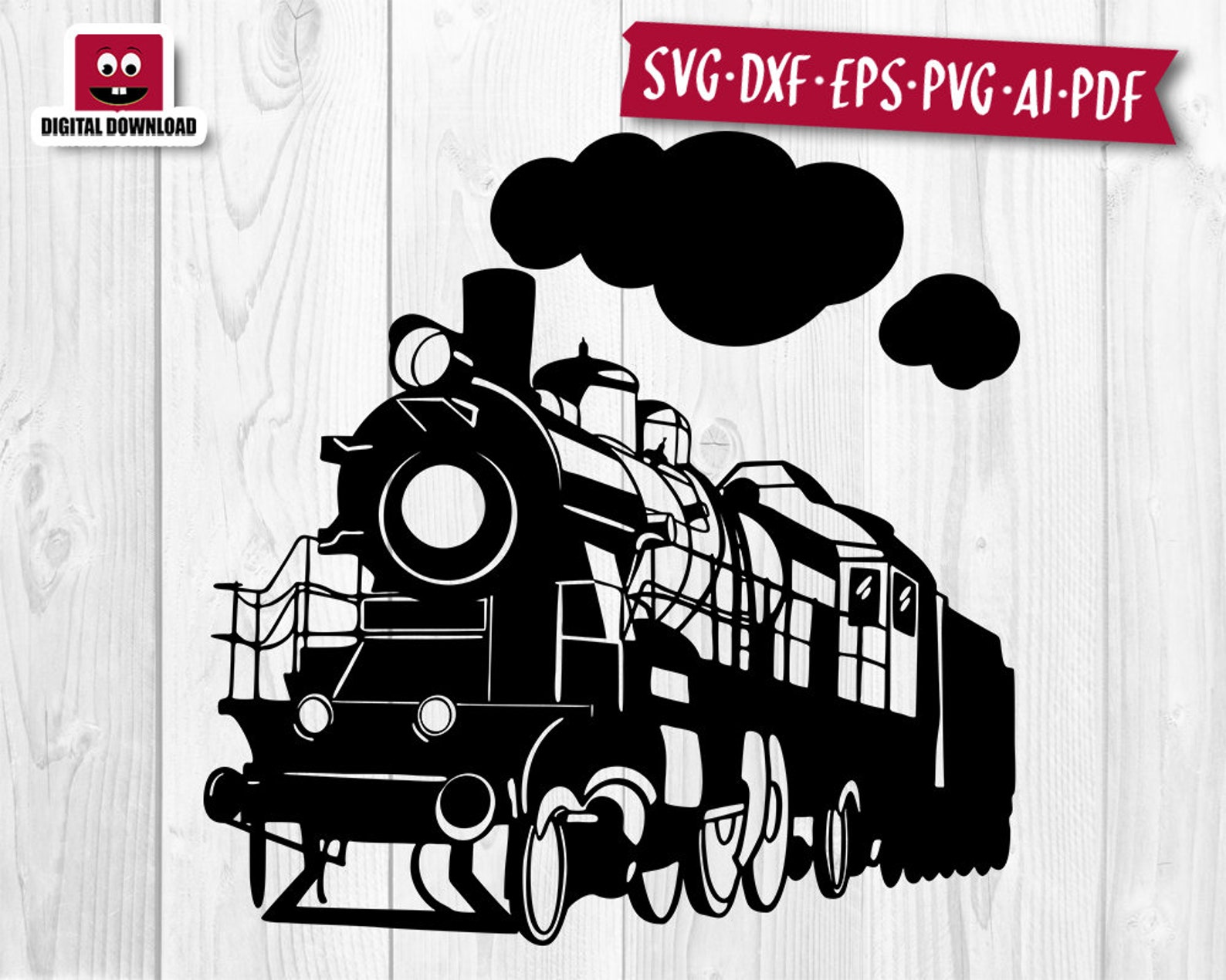 Steam Train SVG Locomotive Svg Train Front View Vintage - Etsy