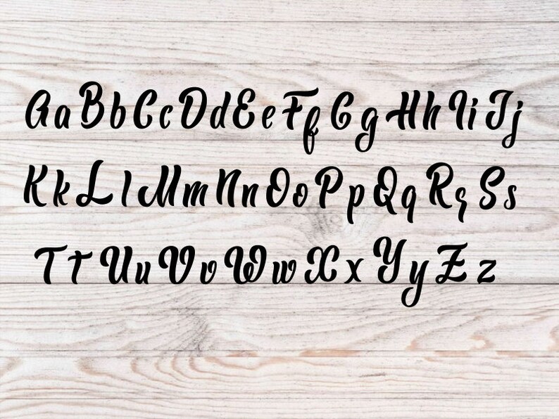 Calligraphy Alphabet SVG Fonts Cutfile Calligraphy Font Svg - Etsy