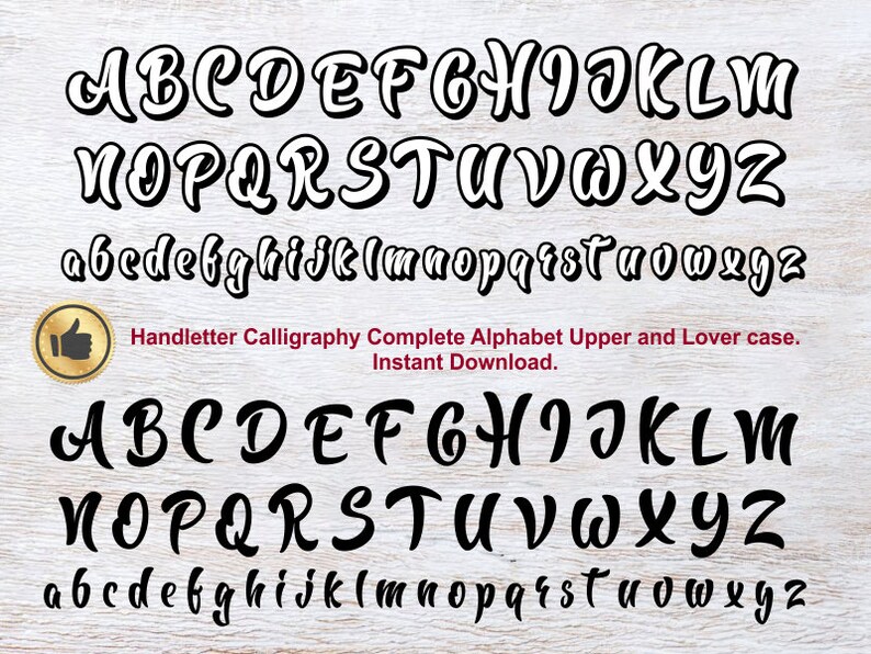 Alphabet SVG Fonts Cutfile Calligraphy Font Svg Handwritten - Etsy